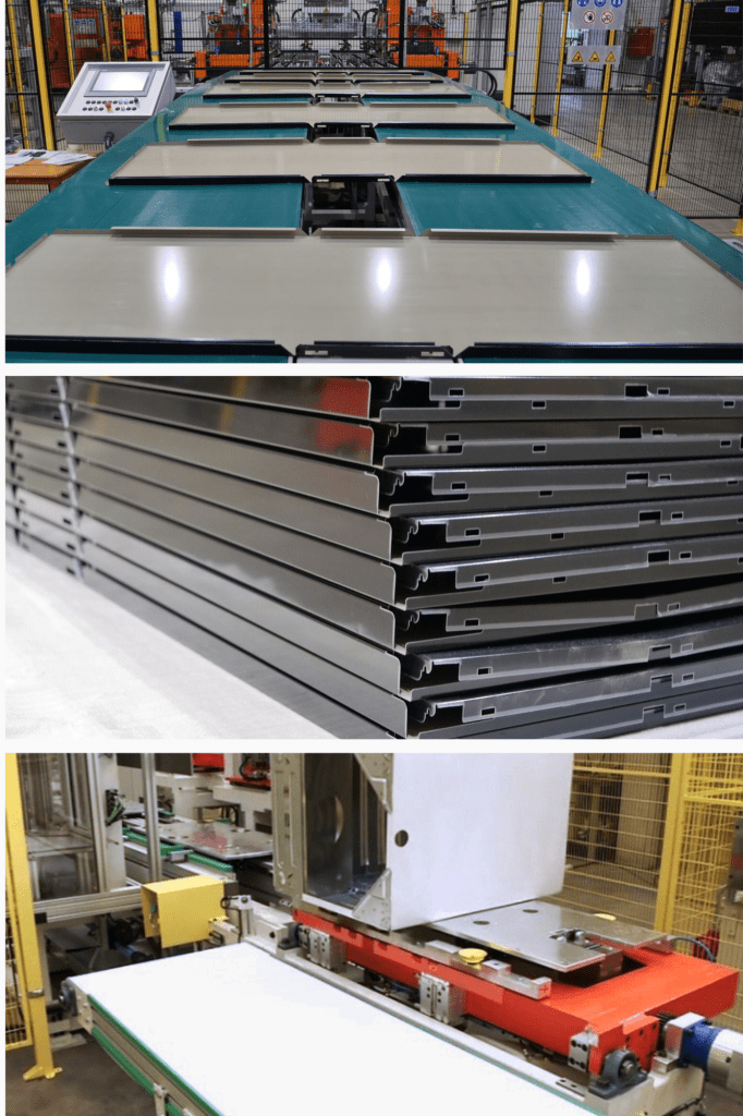 Automatic line for the manufacture of commercial refrigerators